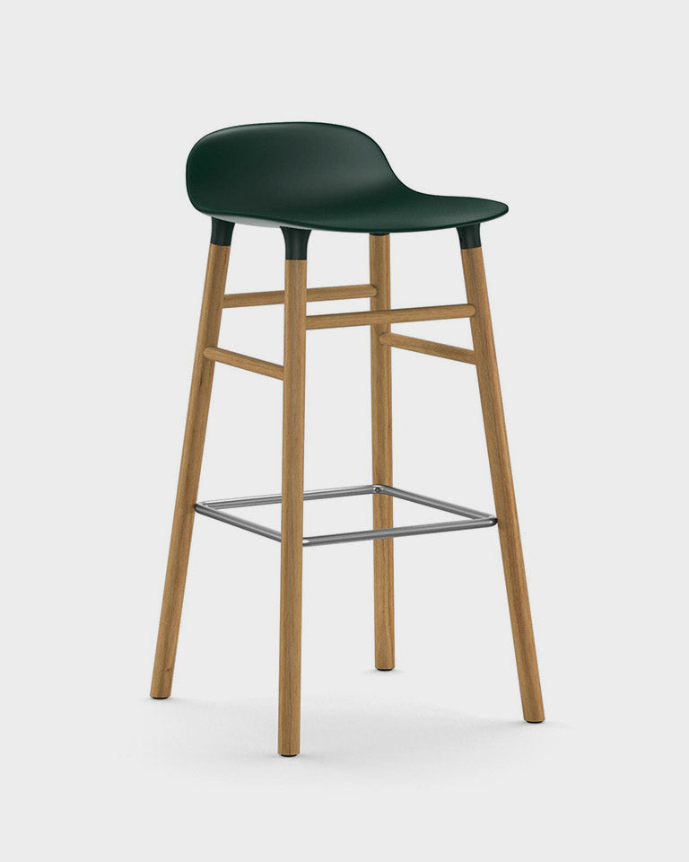 Form Barstool Oak Green 75 cm